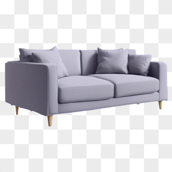 Download Modern Light Purple Couch Cartoons Online - Creative Fabrica