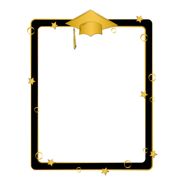 Download Graduation Frame with Gold Accents Frames Online - Creative ...