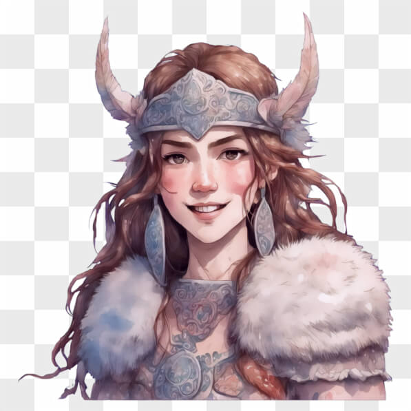 Descarga Retrato de personaje de guerrero vikingo Cartoons En Línea - Creative Fabrica