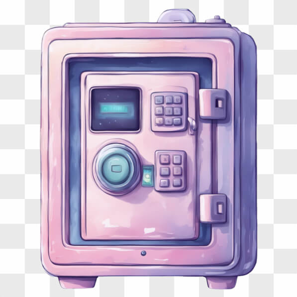 Download Cartoonish Pink Safe with Digital Keypad Cartoons Online ...