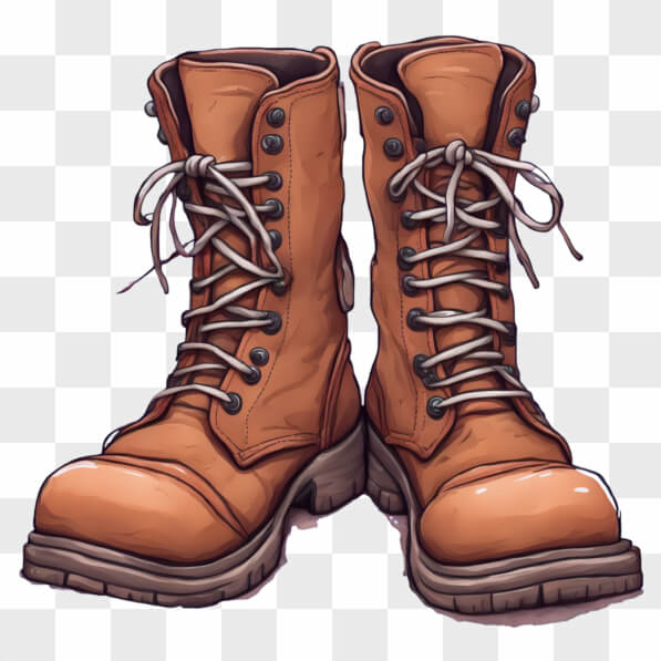Download Rugged Orange Boots Cartoons Online - Creative Fabrica