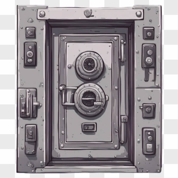 Download Bank Safe Door Cartoons Online - Creative Fabrica