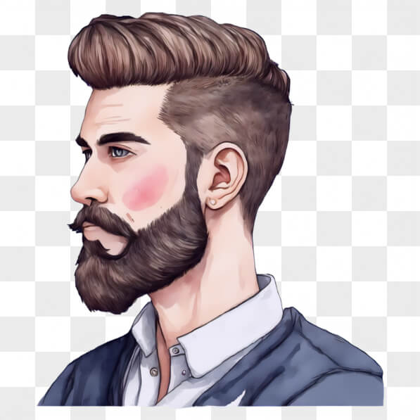 Baixe Retrato estilizado de um homem de perfil Cartoons - Creative Fabrica