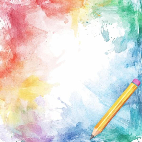 Baixe Fundo Colorido em Aquarela com Lápis Backgrounds - Creative Fabrica