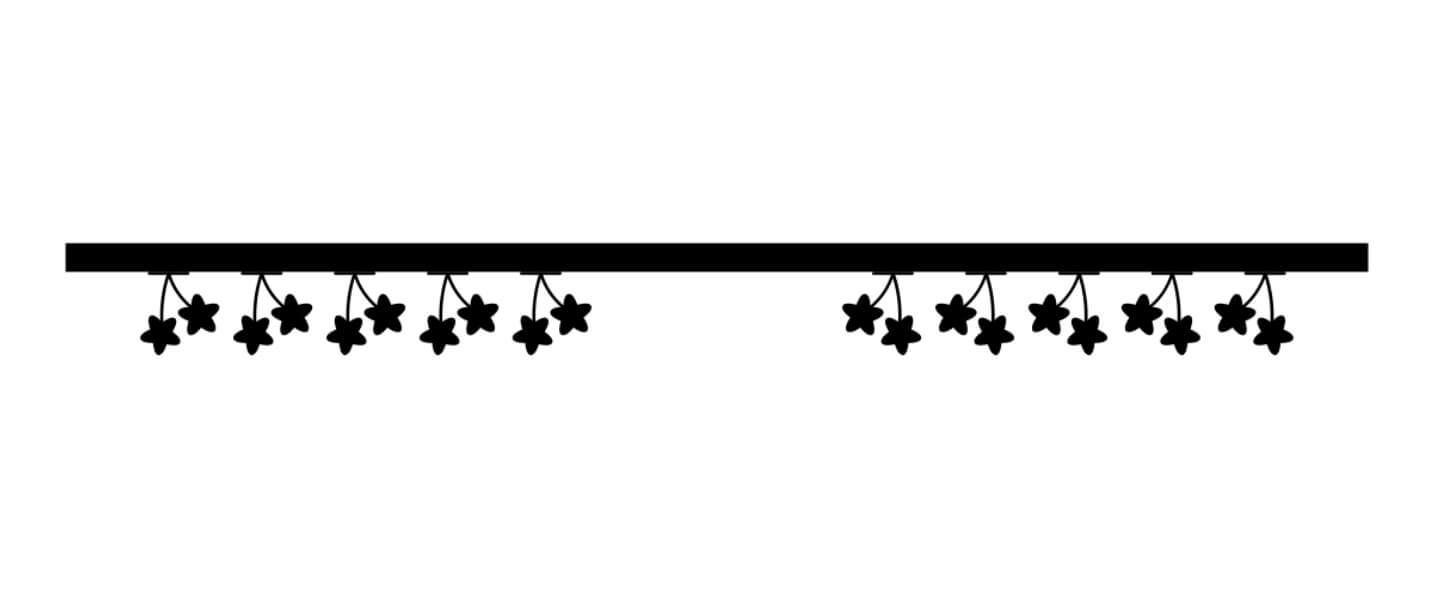 Download Decorative Silhouette of Star-Shaped Flowers Borders & Corners ...