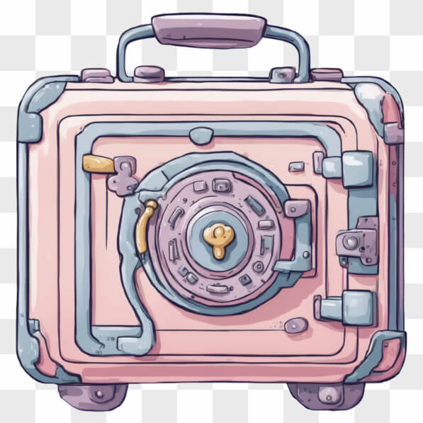 Download Cartoon-style Safe with Pink Exterior Cartoons Online ...