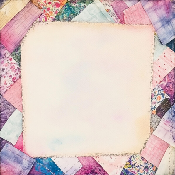 Descarga Marco de patchwork en acuarela Fondos En Línea - Creative Fabrica