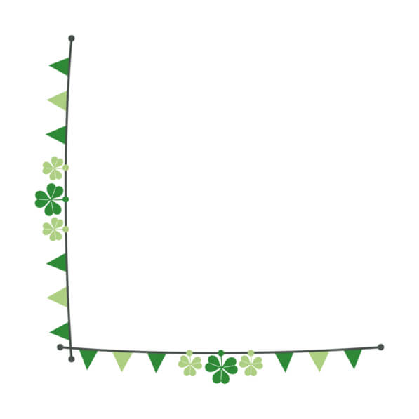 Descarga Borde decorativo con banderas verdes y tréboles Bordes y ...