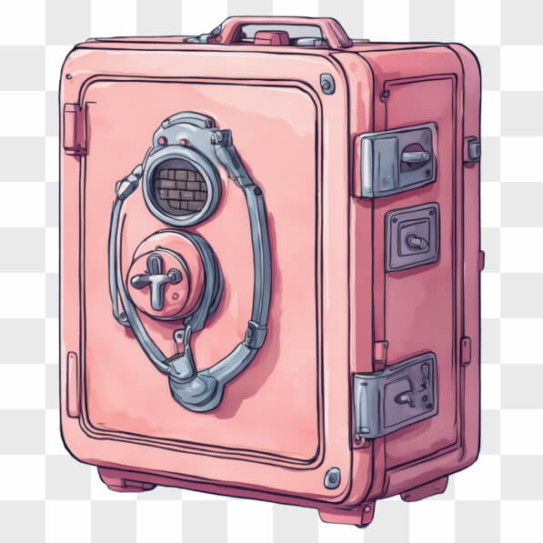 Download Vintage Pink Safe with Metallic Details Cartoons Online ...