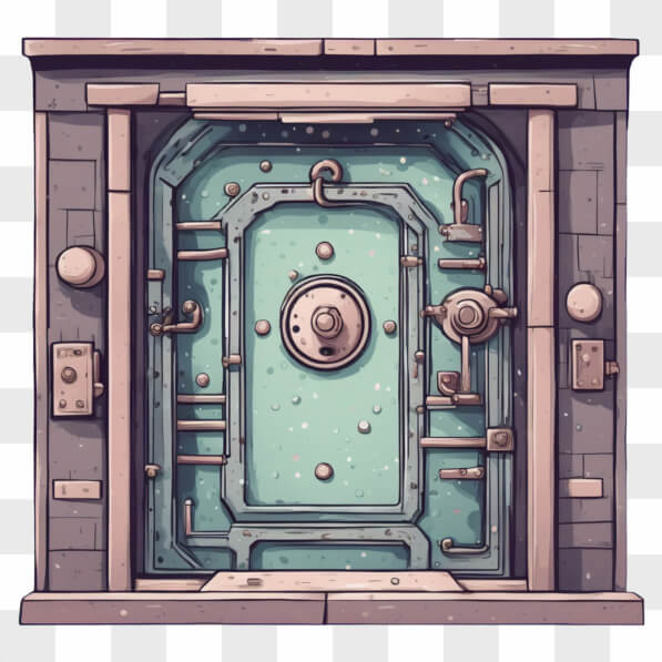 Download Illustrative Safe Door Cartoons Online - Creative Fabrica