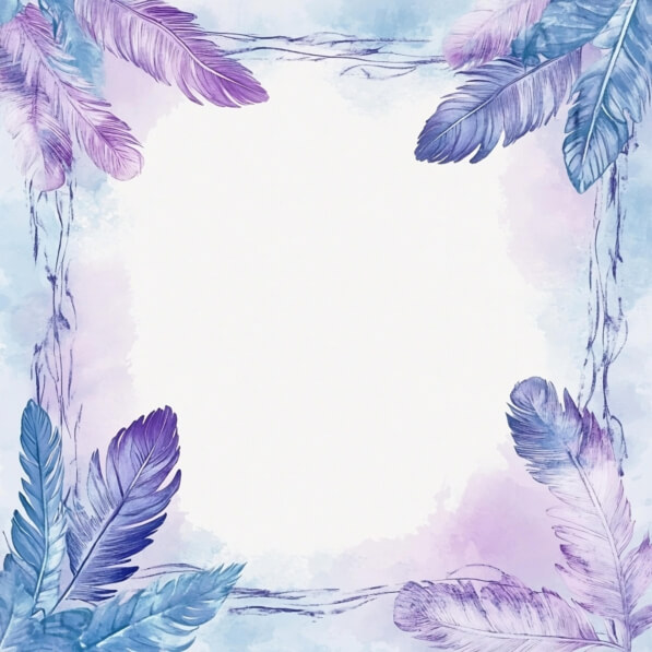 Download Watercolor Feather Frame Backgrounds Online - Creative Fabrica