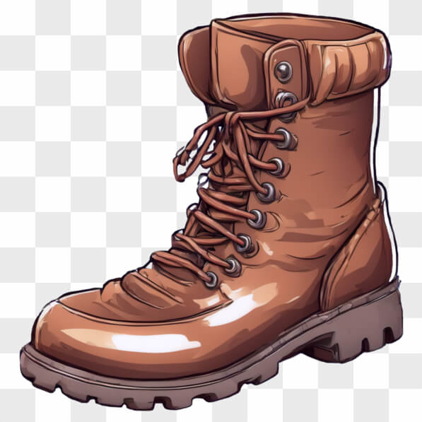 Download Stylized Brown Hiking Boot Cartoons Online - Creative Fabrica