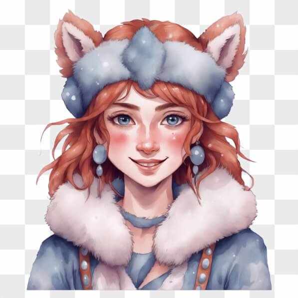 Descarga Personaje de invierno con cabello rojo Cartoons En Línea ...