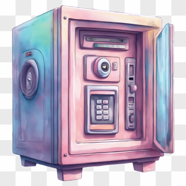 Download Colorful Safe with Open Door Cartoons Online - Creative Fabrica