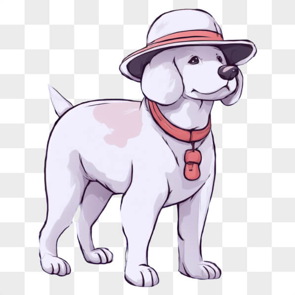 Download Cheerful Cartoon Dog in a Straw Hat Cartoons Online - Creative ...