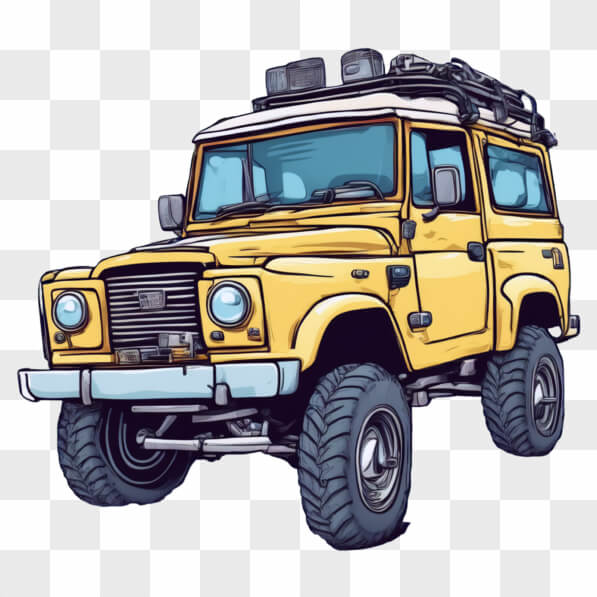 Download Illustration of a Yellow Off-Road Vehicle Cartoons Online ...