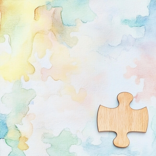 Download Wooden Puzzle Piece on Watercolor Background Backgrounds ...