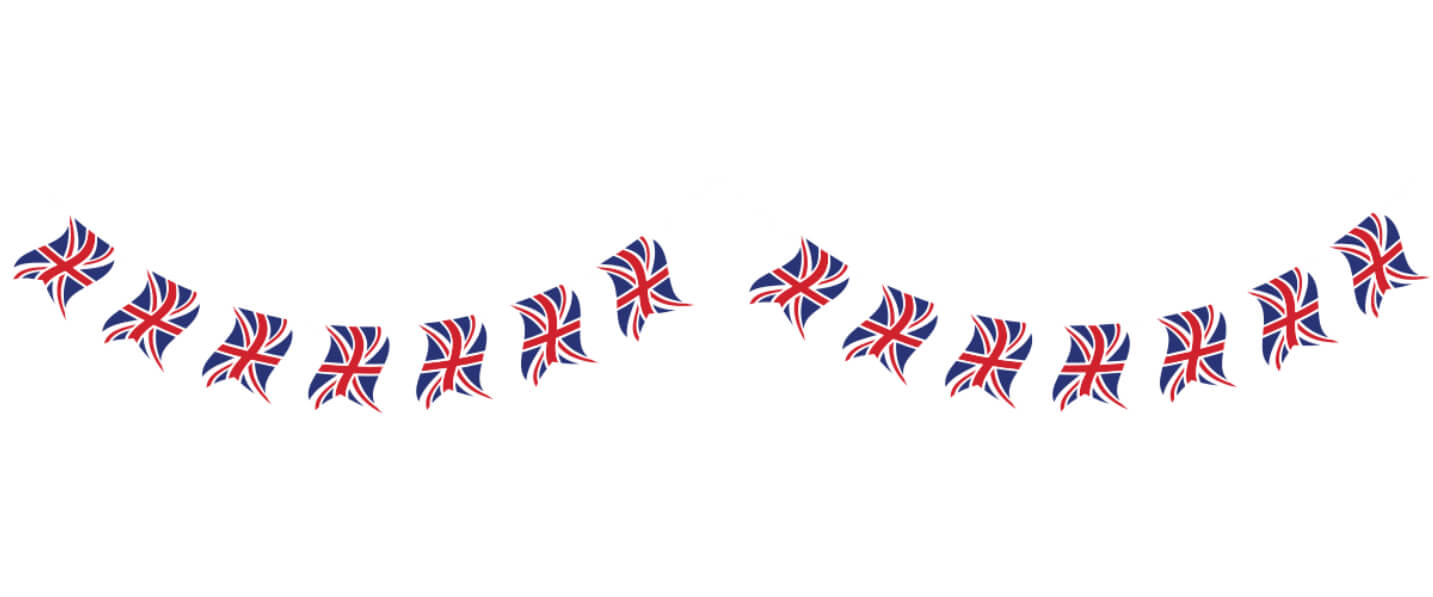 Descarga Banderas de Bunting con la Union Jack Bordes y Esquinas En ...