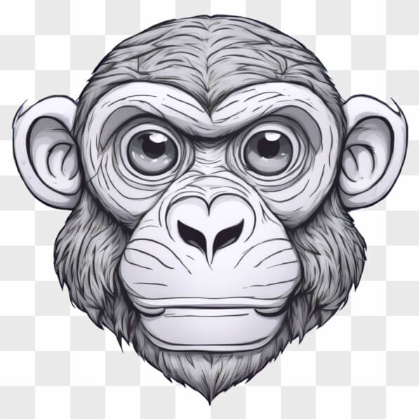 Baixe Ilustração de Rosto de Macaco Estilizado Cartoons - Creative Fabrica