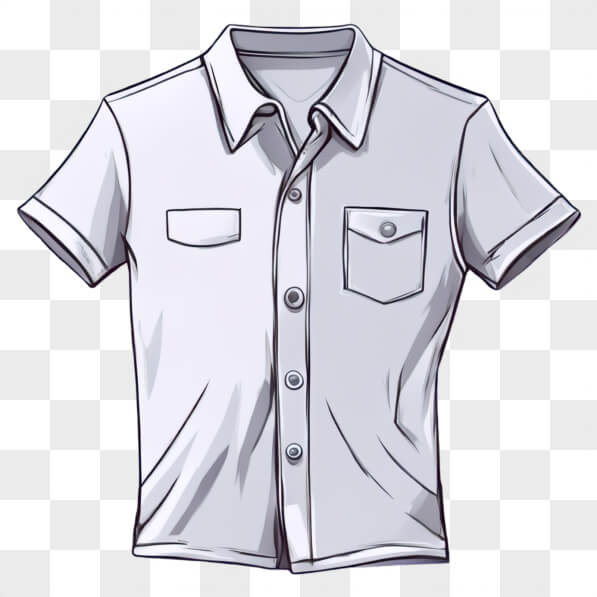 Download White Short-Sleeved Button-Up Shirt Cartoons Online - Creative ...