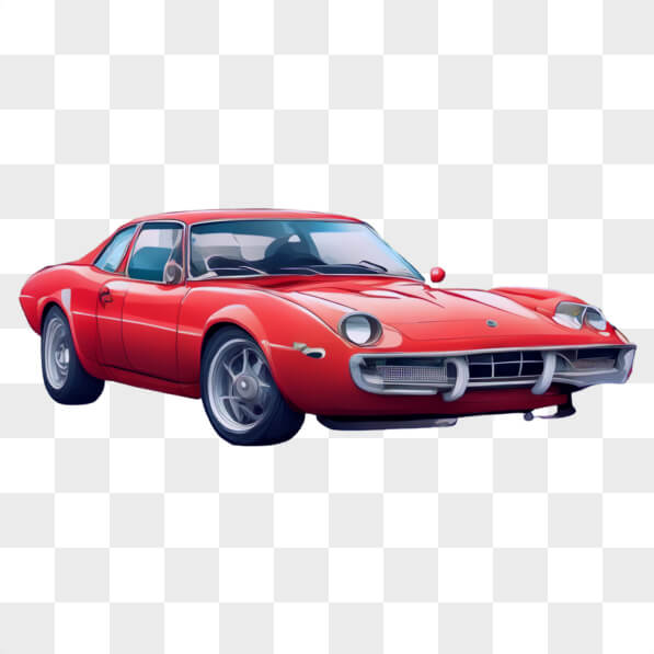 Download Classic Red Sports Car Cartoons Online - Creative Fabrica