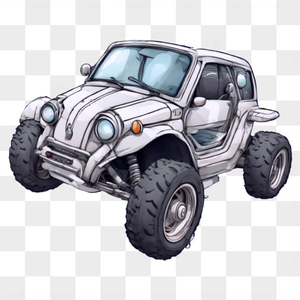Download White Dune Buggy Cartoons Online - Creative Fabrica
