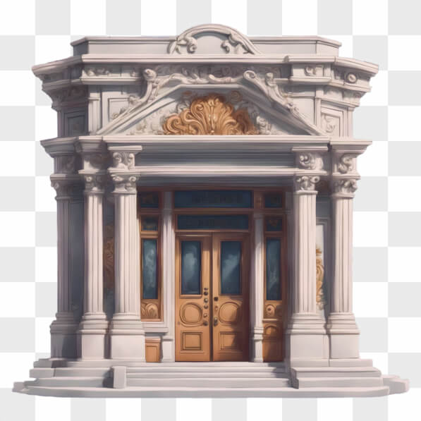 Download Ornate Classical Building with Columns and Decorative Facade ...