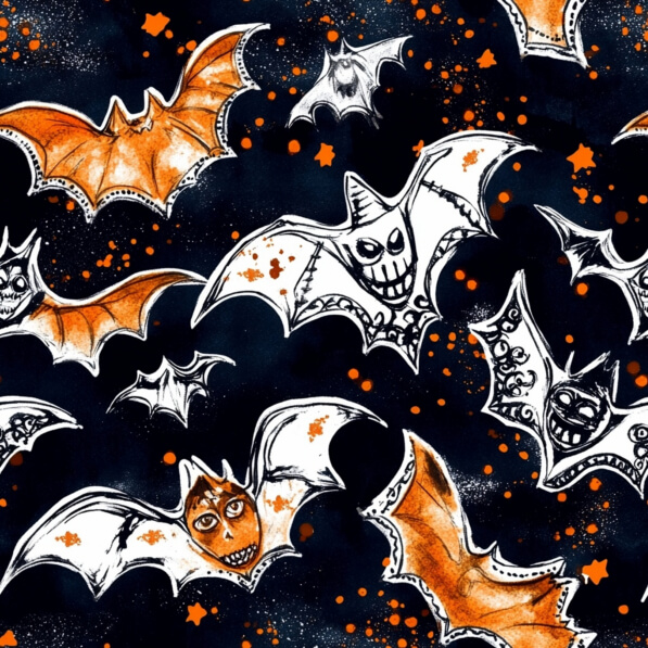 Download Whimsical Halloween Bat Pattern Patterns Online - Creative Fabrica