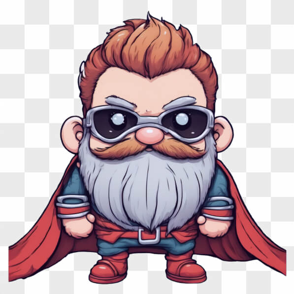 Descarga Personaje de superhéroe estilizado con barba Cartoons En Línea ...