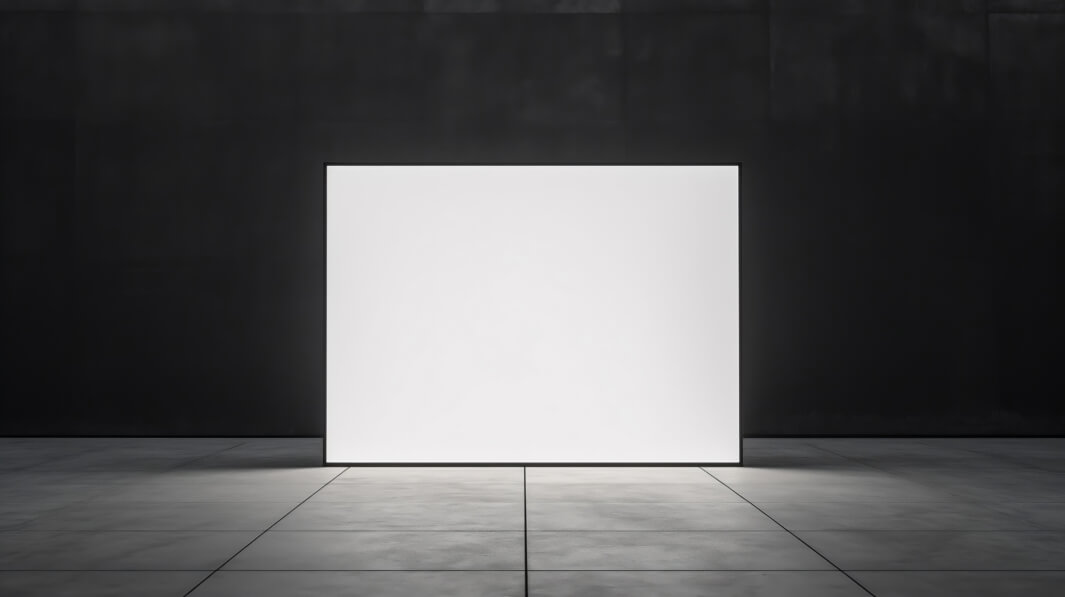 Download Minimalist White Rectangle in Dark Space Mockups Online ...