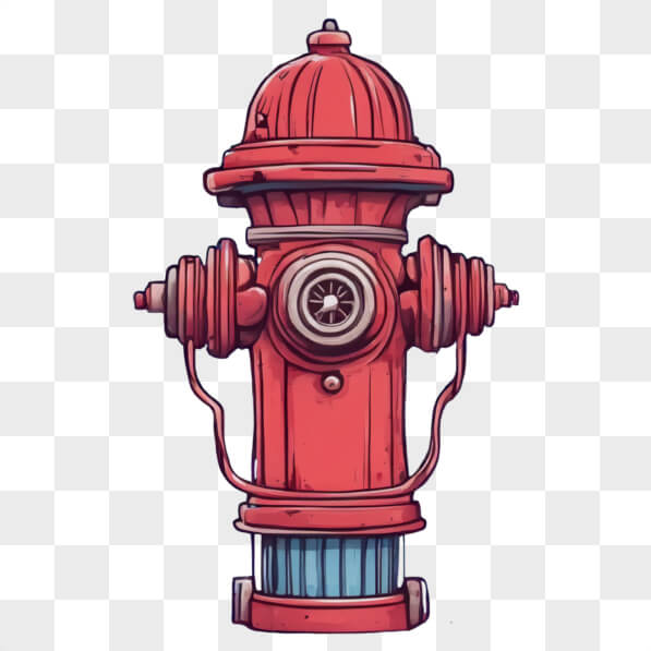 Download Bright Red Fire Hydrant Cartoons Online - Creative Fabrica