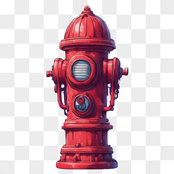 Download Bright Red Fire Hydrant Cartoons Online - Creative Fabrica