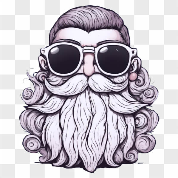 Download Stylized Character with Beard and Sunglasses Cartoons Online ...