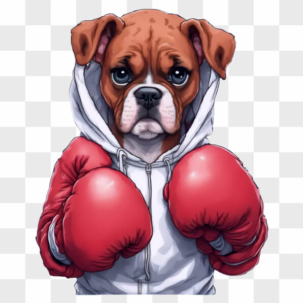 Download Boxer Dog in Boxing Gloves Cartoons Online - Creative Fabrica