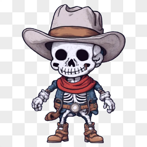 Download Cartoon Skeleton Cowboy Cartoons Online - Creative Fabrica