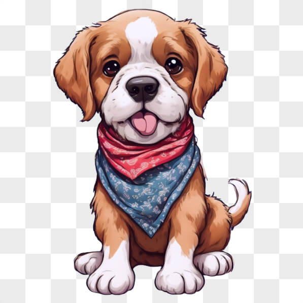 Download Cheerful Cartoon Dog with Bandana Cartoons Online - Creative ...