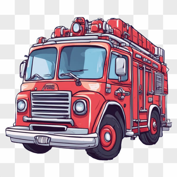 Download Vintage Fire Truck Cartoons Online - Creative Fabrica