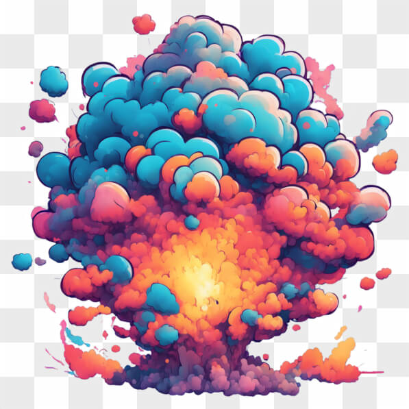 Download Colorful Explosion Art Cartoons Online - Creative Fabrica