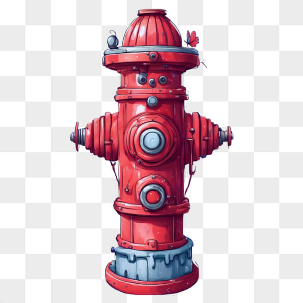 Download Cartoonish Red Fire Hydrant Cartoons Online - Creative Fabrica