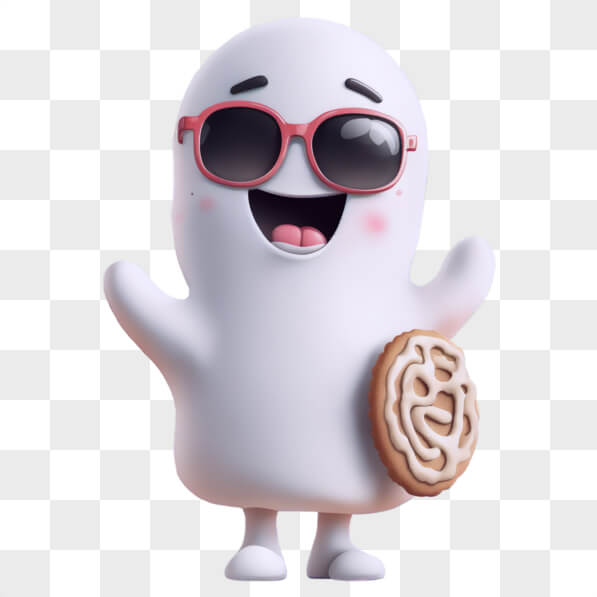 Download Cheerful Cartoon Ghost with Cookie Cartoons Online - Creative ...