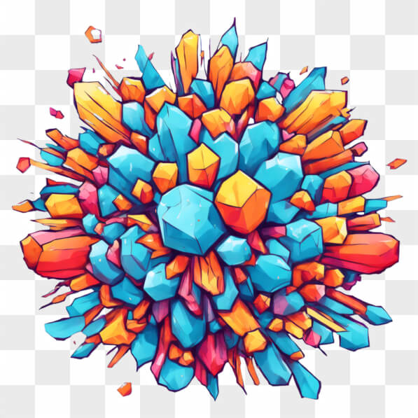 Download Colorful Crystal Explosion Cartoons Online - Creative Fabrica