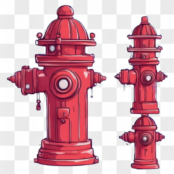 Download Stylized Red Fire Hydrant Cartoons Online - Creative Fabrica
