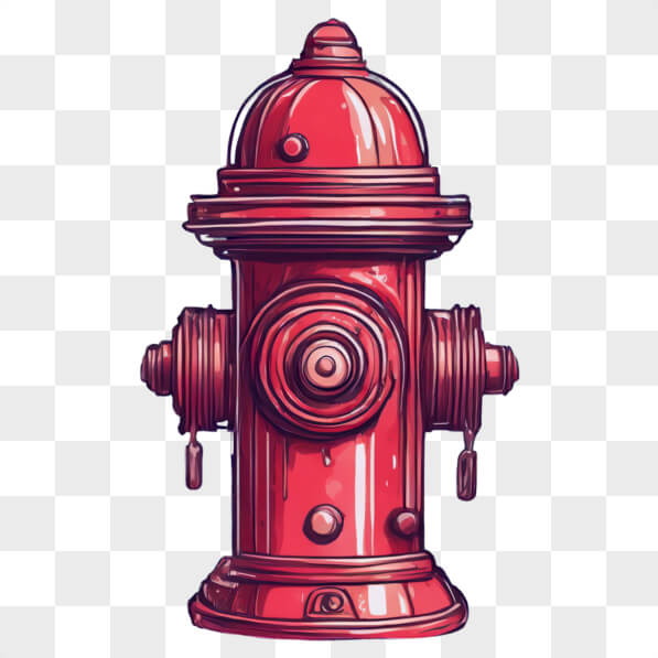 Download Bright Red Fire Hydrant Cartoons Online - Creative Fabrica