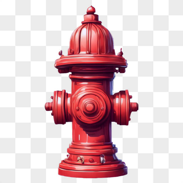 Download Bright Red Fire Hydrant Cartoons Online - Creative Fabrica