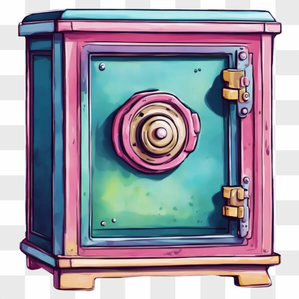 Download Colorful Cartoon Safe with Combination Lock Cartoons Online ...