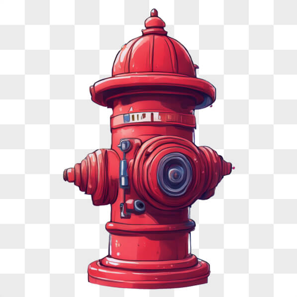 Download Bright red fire hydrant Cartoons Online - Creative Fabrica