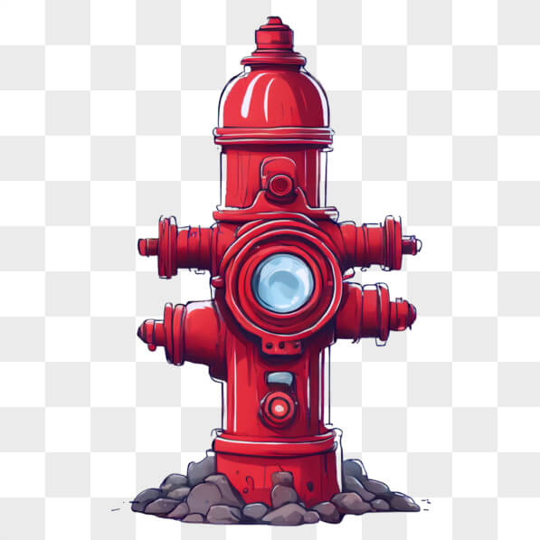 Download Cartoonish Red Fire Hydrant Cartoons Online - Creative Fabrica