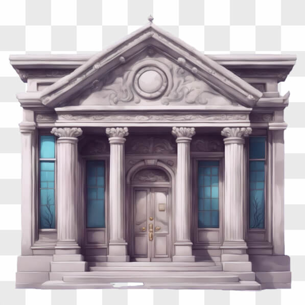 Download Classical Architectural Building with Columns Cartoons Online ...