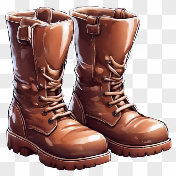 Download Brown Rugged Boots Cartoons Online - Creative Fabrica
