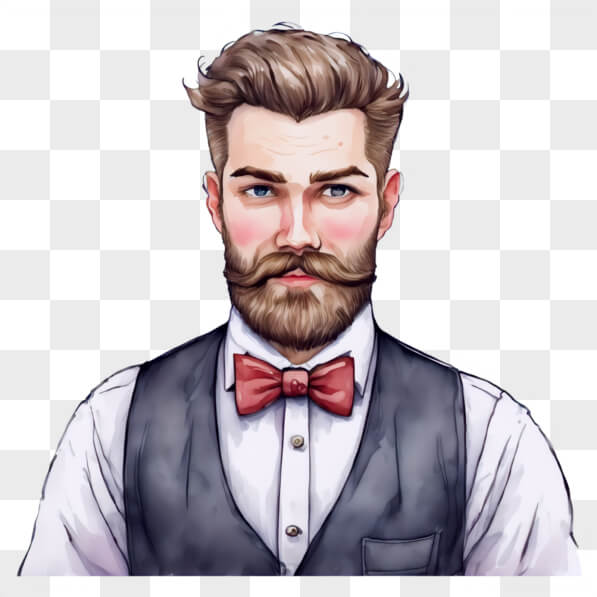 Download Stylish Man in Formal Attire Cartoons Online - Creative Fabrica